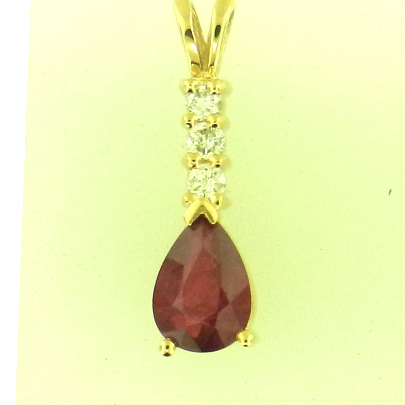 Tear Drop Ruby Pendant – Alpha Jewelers