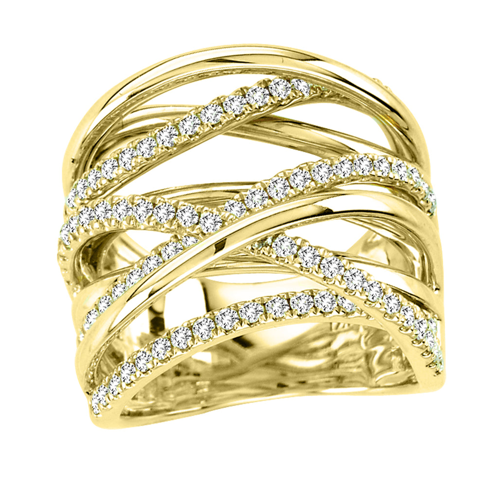 DIAMOND CRIS-CROSS RING – Alpha Jewelers
